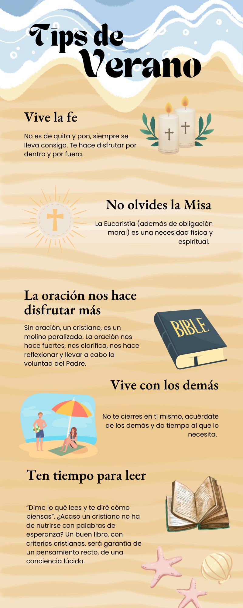 Decálogo de Cómo Vivir la fe en el Verano – Parroquia San Pedro, Cáceres